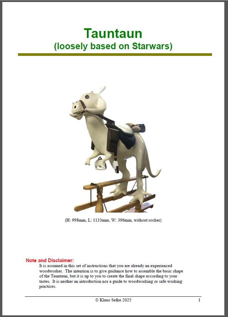 Rocking Horse Tauntaun PLANS & Instructions - Etsy