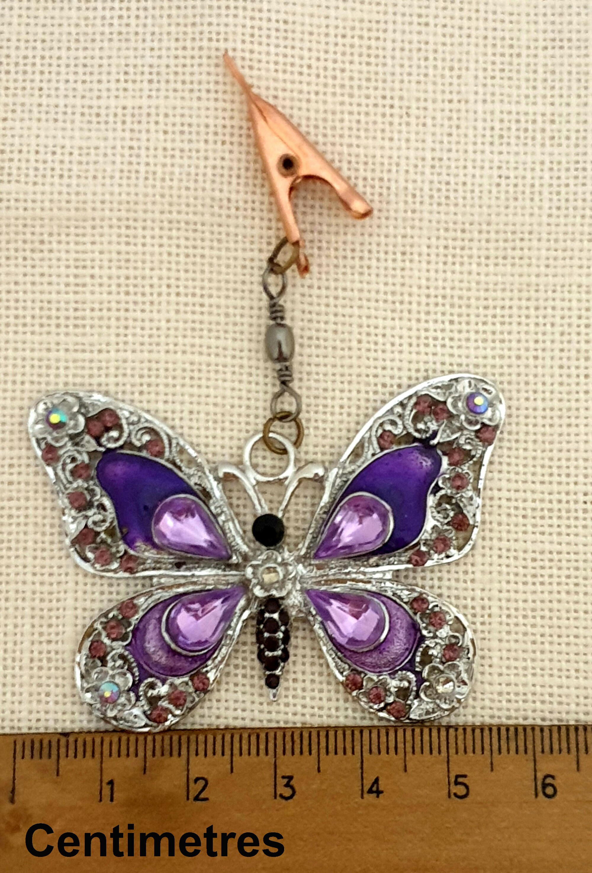 Purple Crystal Butterfly Stranded Thread Floss Separator - Etsy