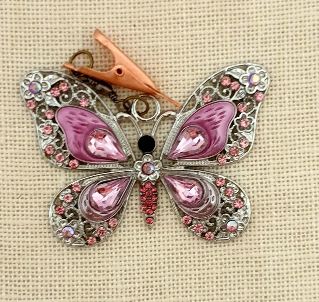 Pink Crystal Butterfly Stranded Thread Floss Separator - Etsy
