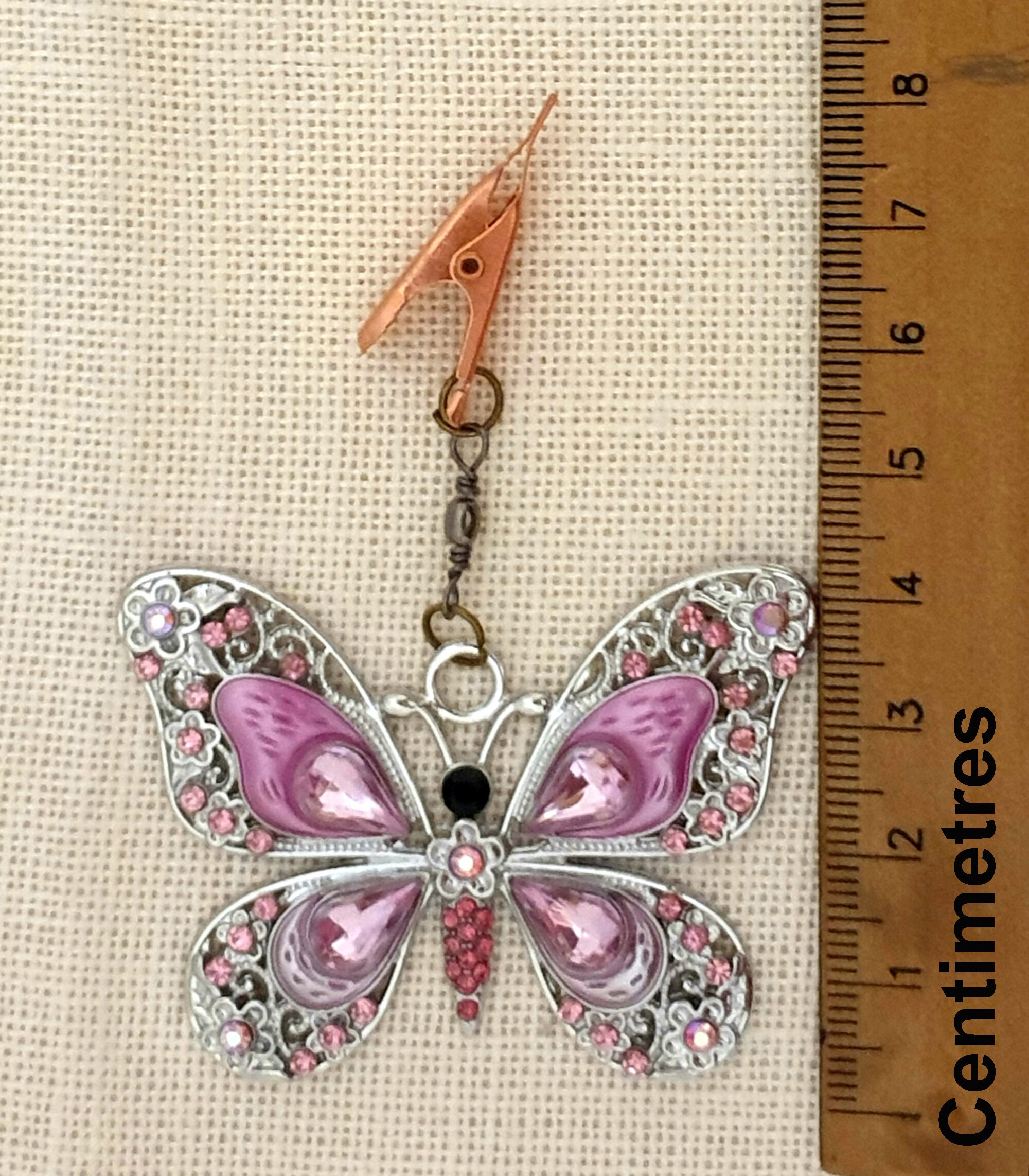 Pink Crystal Butterfly Stranded Thread Floss Separator - Etsy