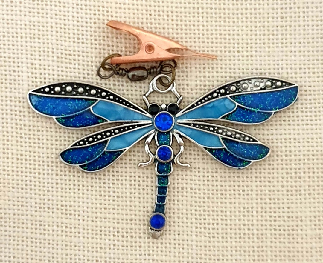 Blue Enamel Dragonfly Stranded Thread Floss Separator - Etsy Australia