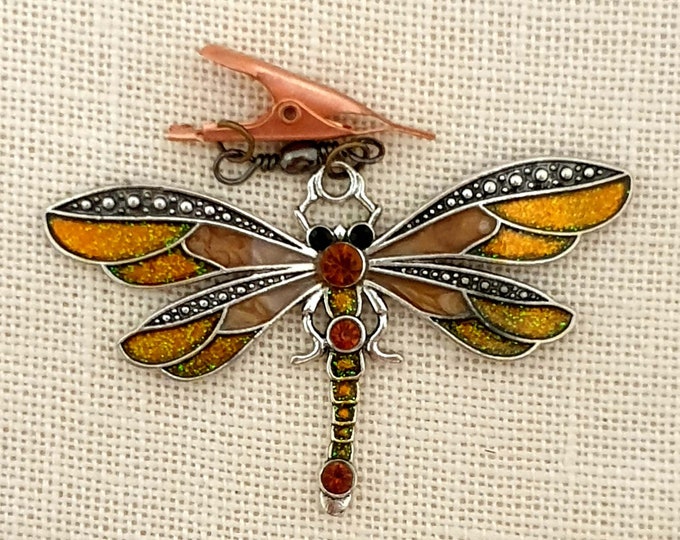 Yellow Enamel Dragonfly Stranded Thread Floss Separator - Etsy