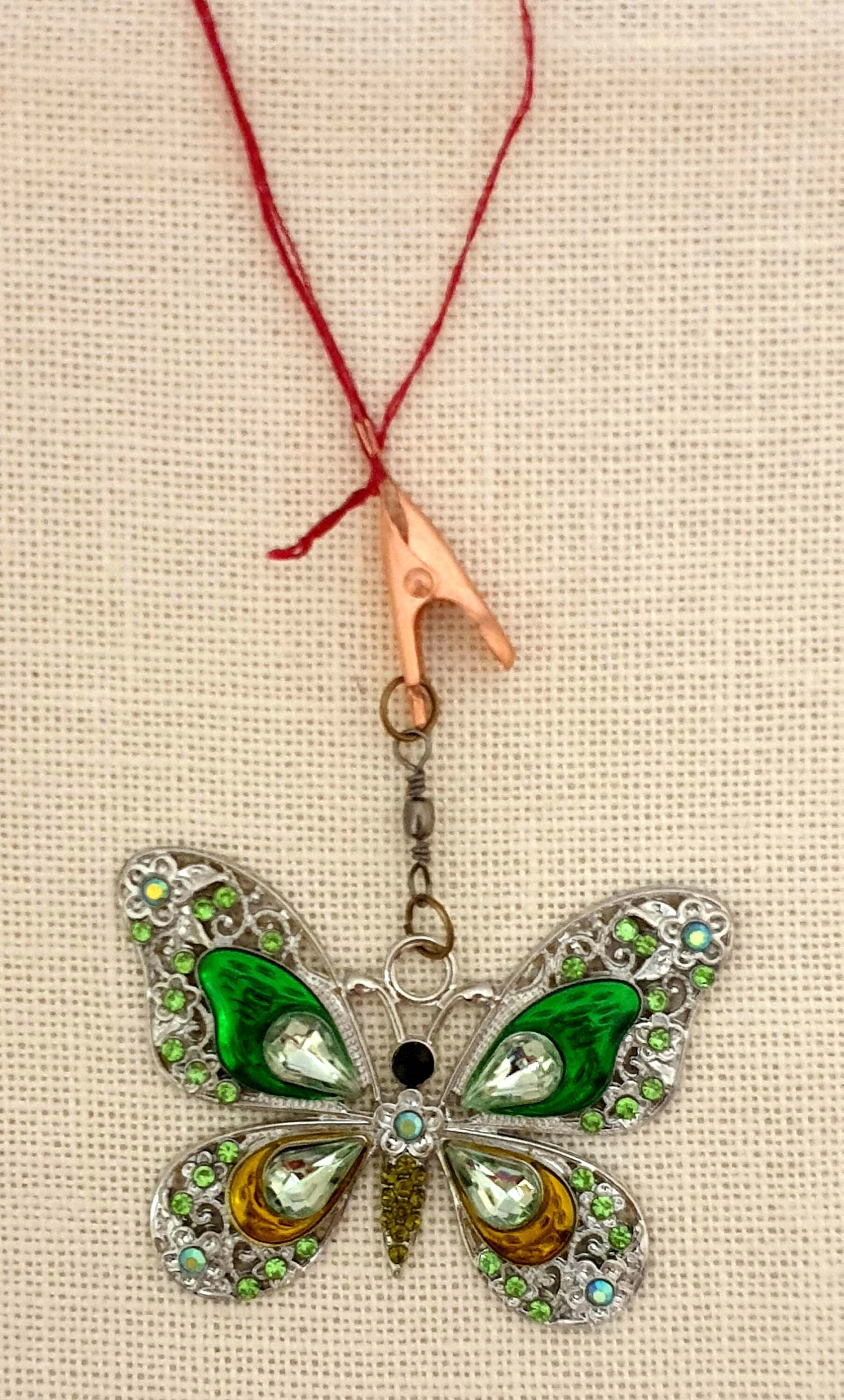 Emerald Green Crystal Butterfly Stranded Thread Floss Separator - Etsy