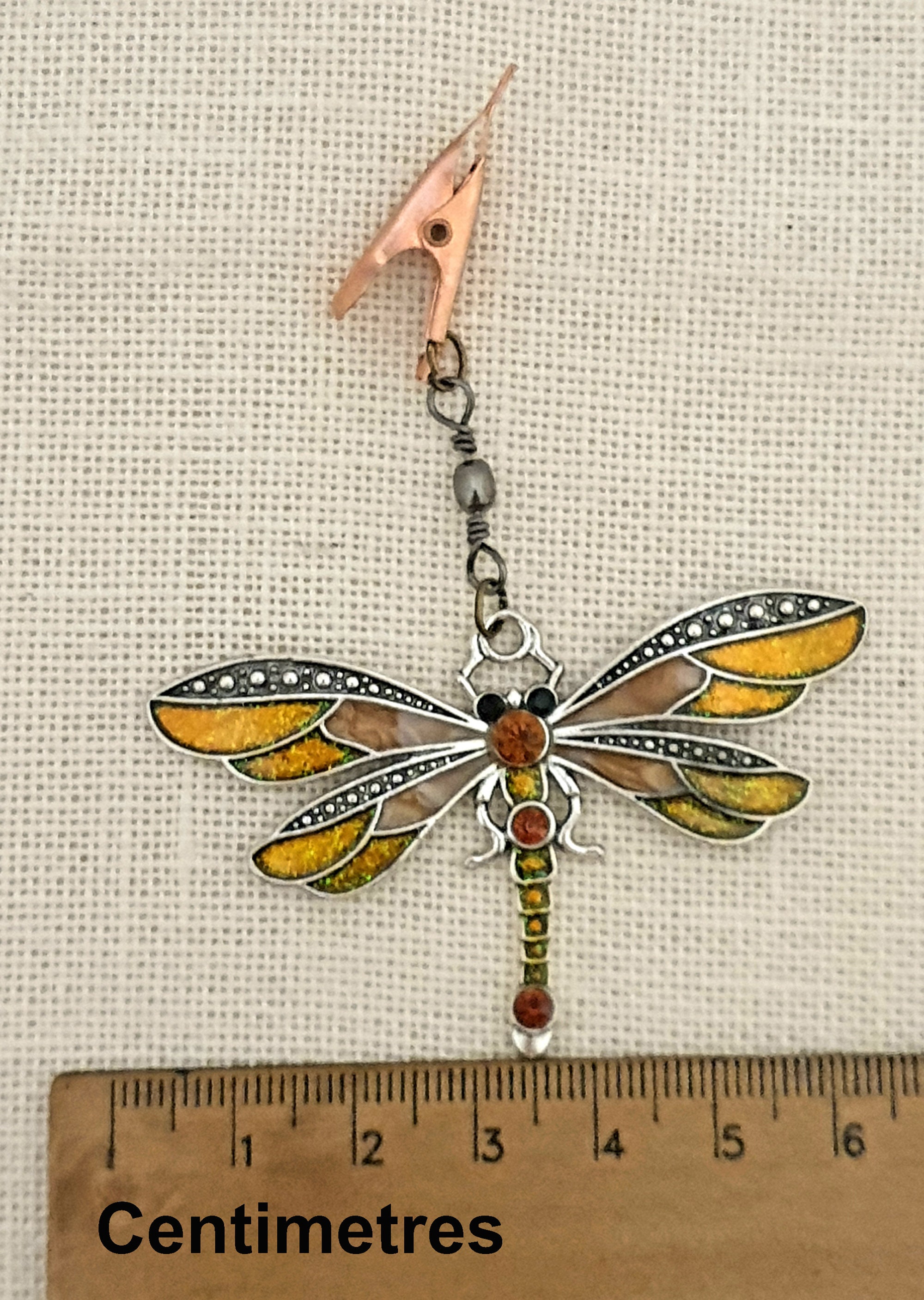 Yellow Enamel Dragonfly Stranded Thread Floss Separator - Etsy