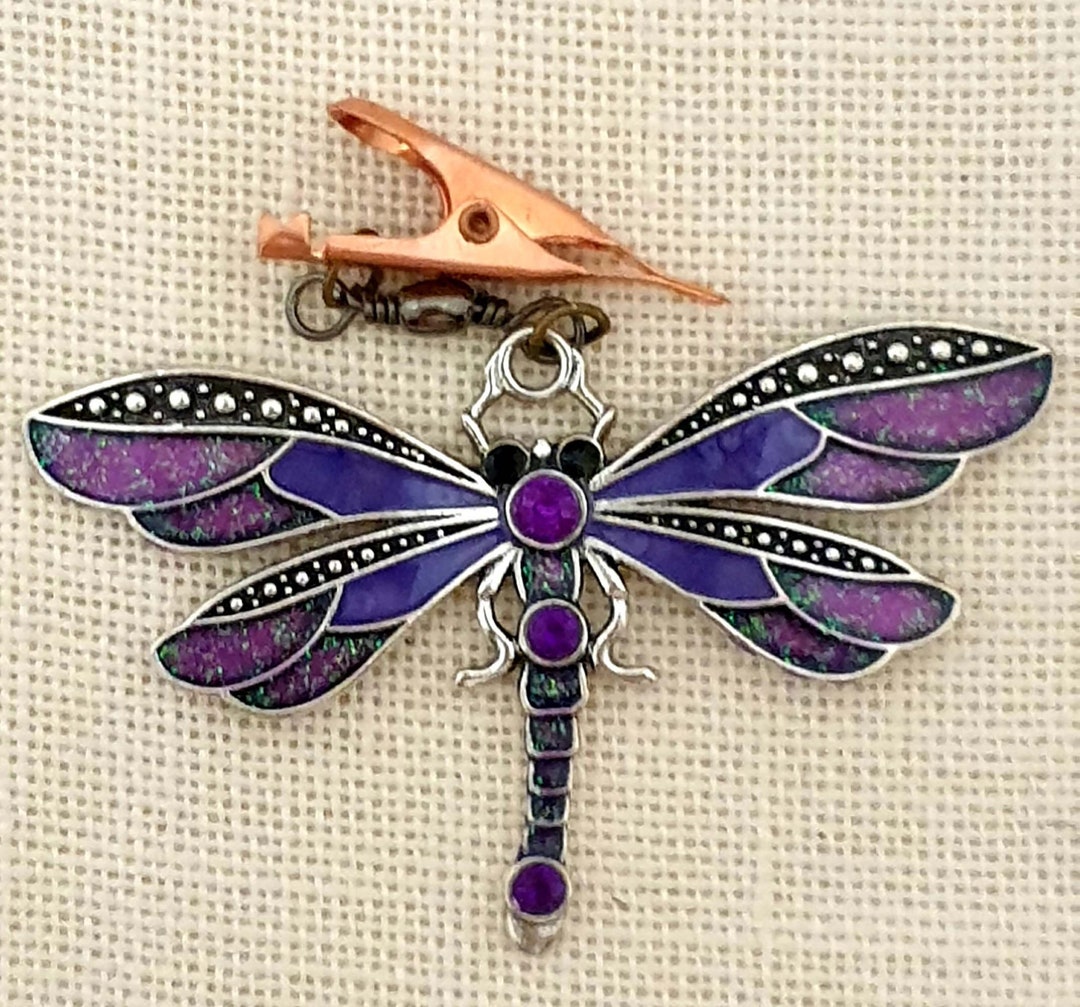Purple Enamel Dragonfly Stranded Thread, Stranded Floss Separator - Etsy