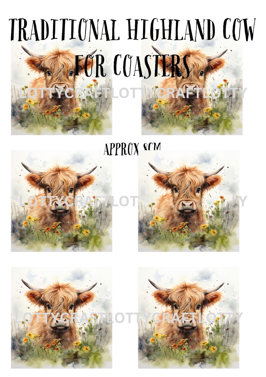 Traditional Highland Cow A4 Mulberry Rice Paper for Decoupage - Etsy