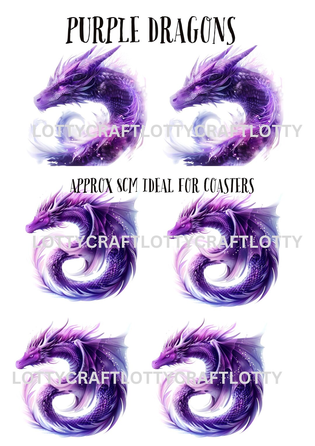 Purple Dragons A4 Mulberry Rice Paper for Decoupage - Etsy