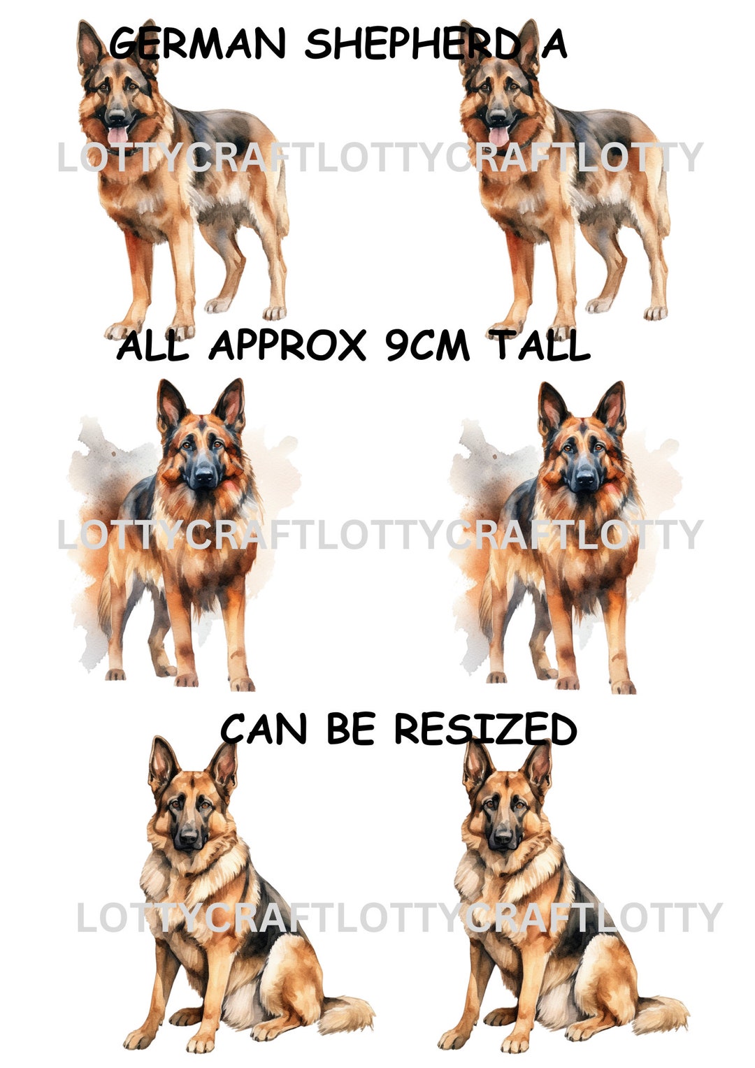 German Shepherd Dog Mulberry Rice Paper for Decoupage and All Paper ...