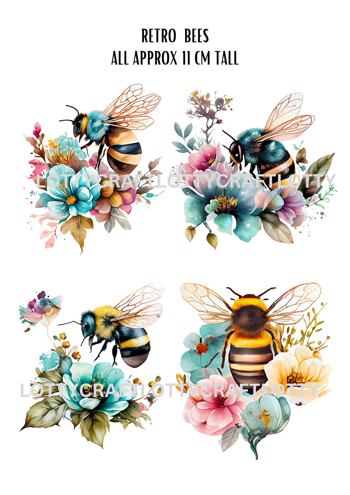 Retro Flower Bees Mulberry Rice Paper for Decoupage and All - Etsy