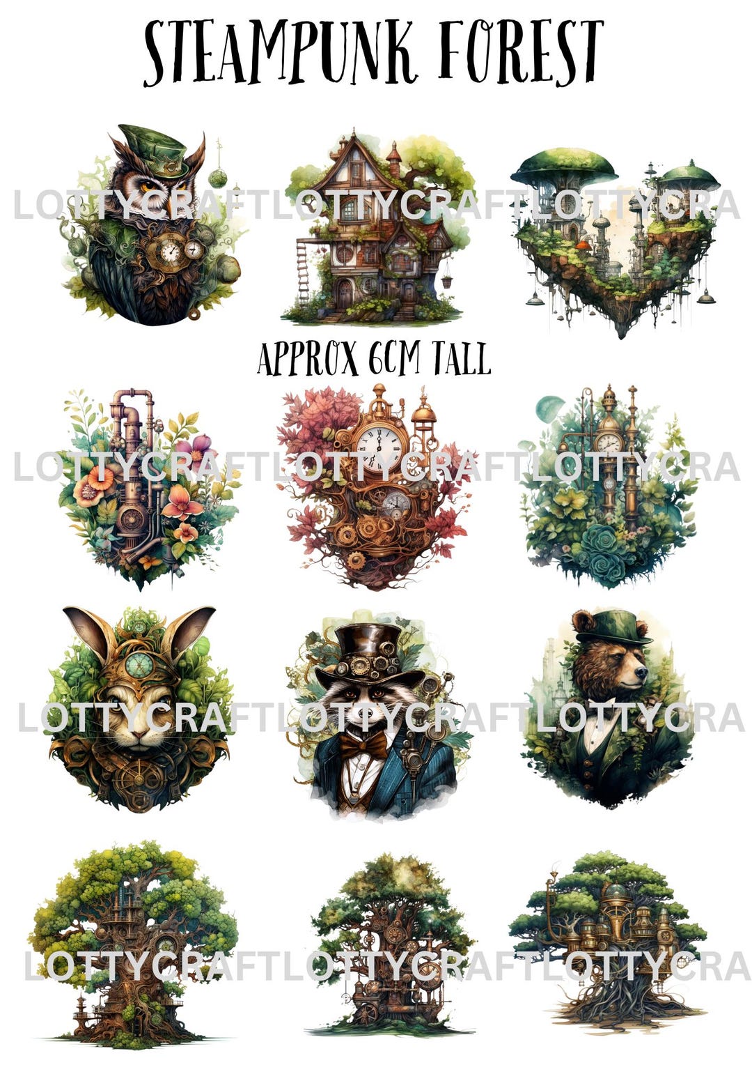 Steampunk Forest A4 Mulberry Rice Paper for Decoupage - Etsy
