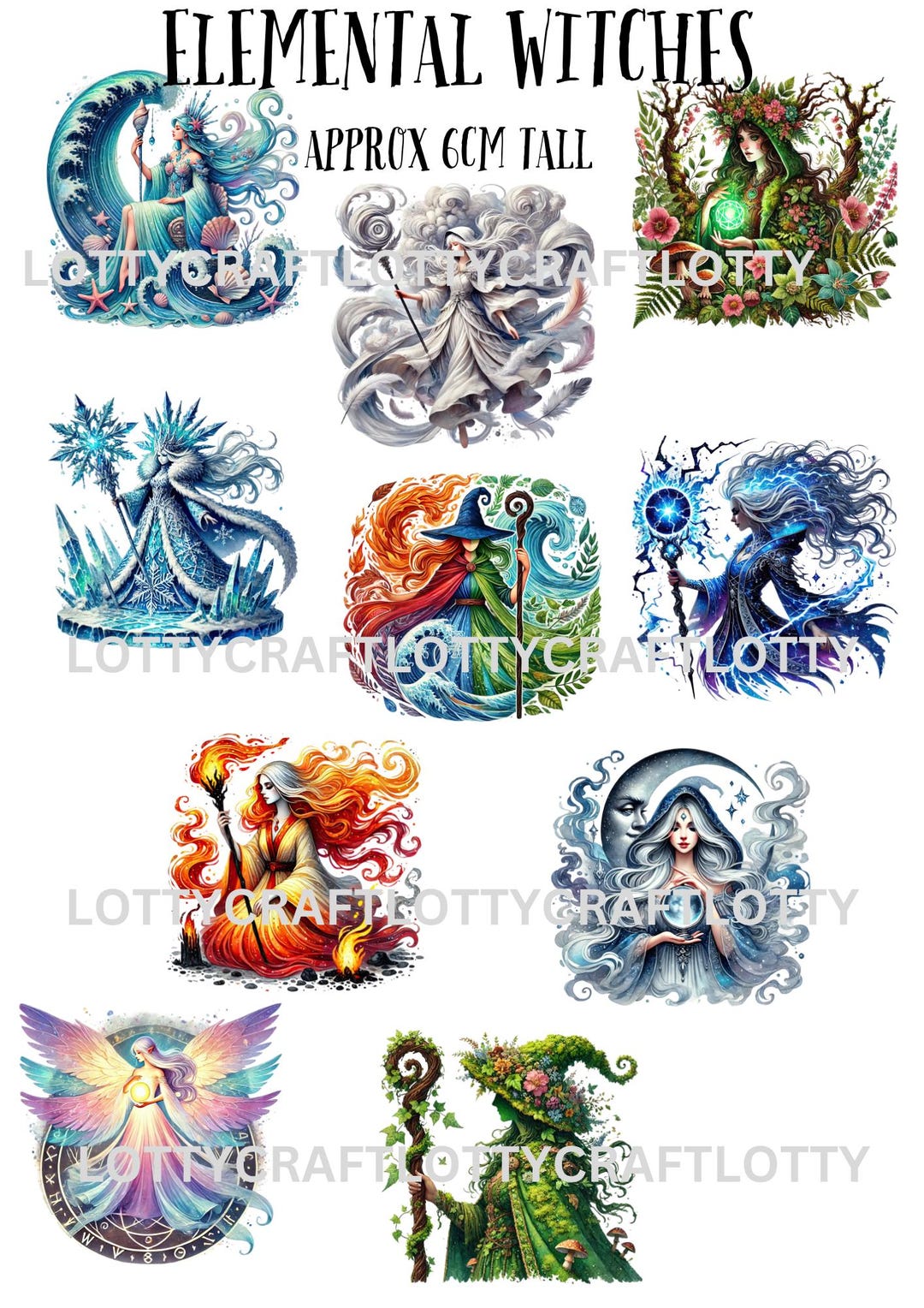 Elemental Witches A4 Mulberry Rice Paper for Decoupage - Etsy