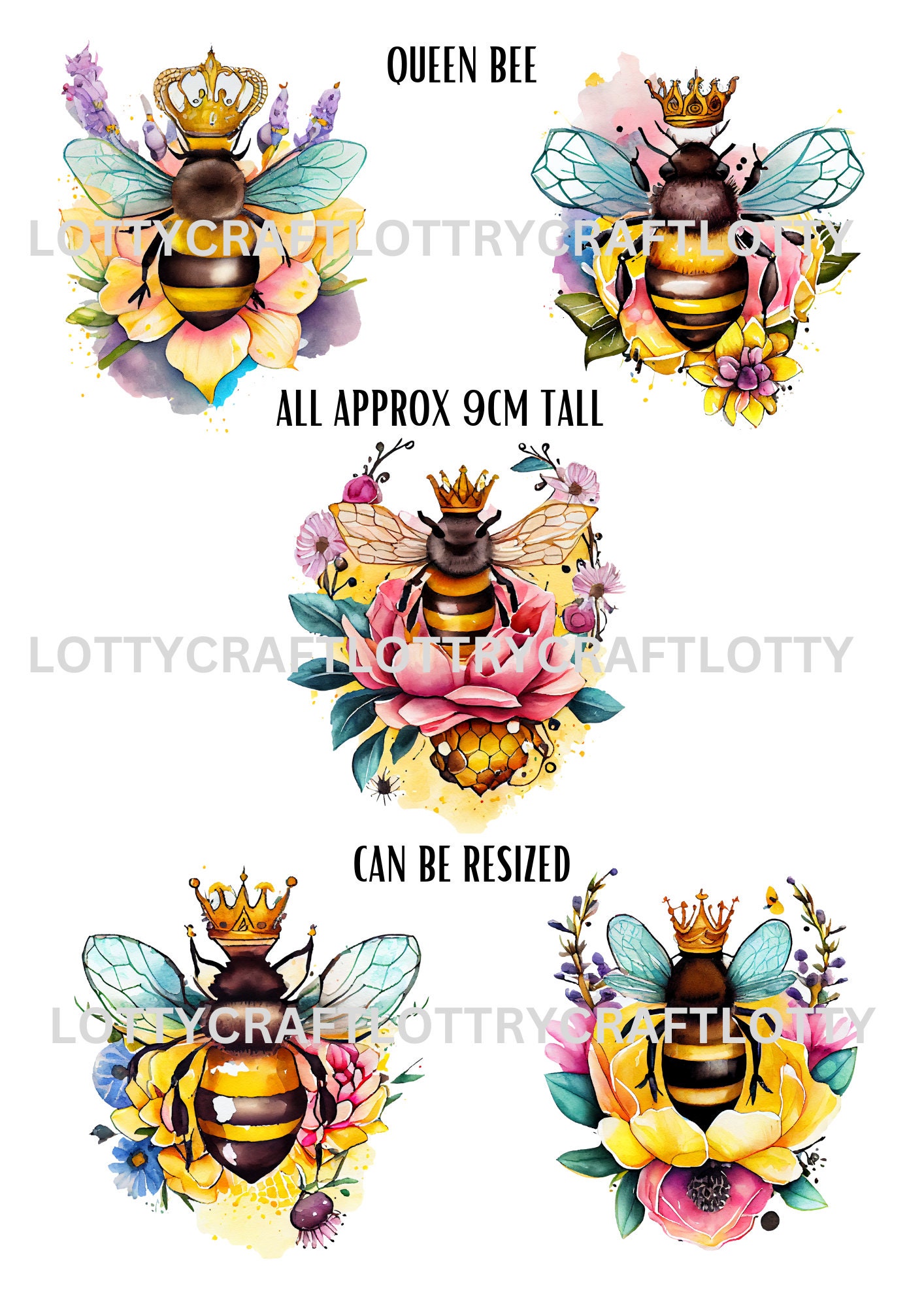Cartoon Queen Bee Tattoo
