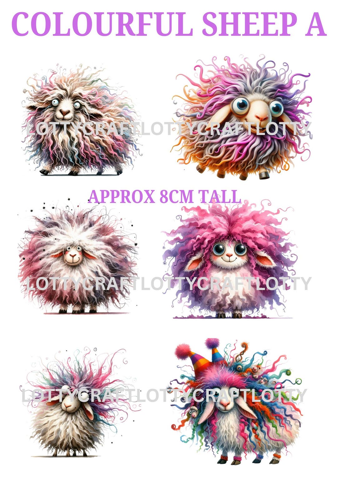 Colourful Sheep A A4 Mulberry Rice Paper for Decoupage Crafts - Etsy