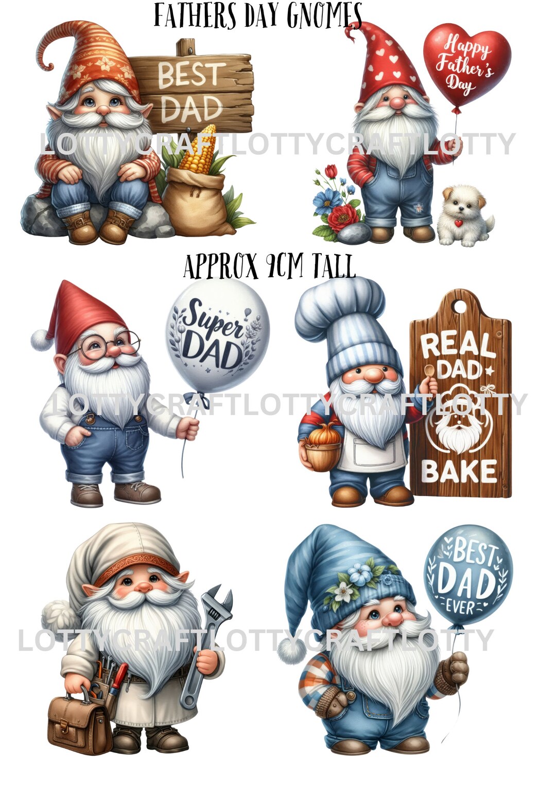 Father's Day Gnomes Mulberry Rice Paper for Decoupage/scrap Booking ...