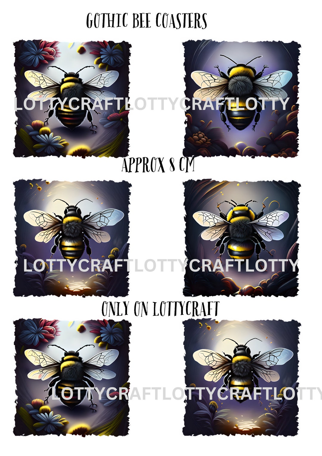 Gothic Bee Mulberry Rice Paper for Decoupage/scrap Booking/journals ...