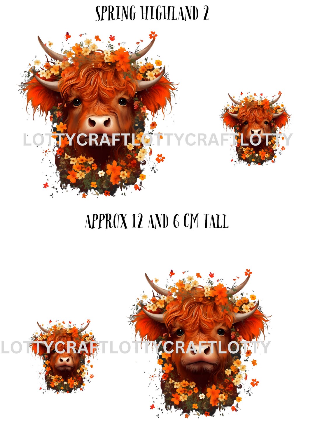 Highland Cow Portrait Mulberry Rice Paper for Decoupage and All Paper ...