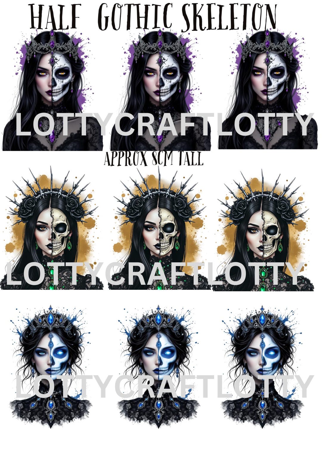 Gothic Half Skeleton A4 Mulberry Rice Paper for Decoupage - Etsy