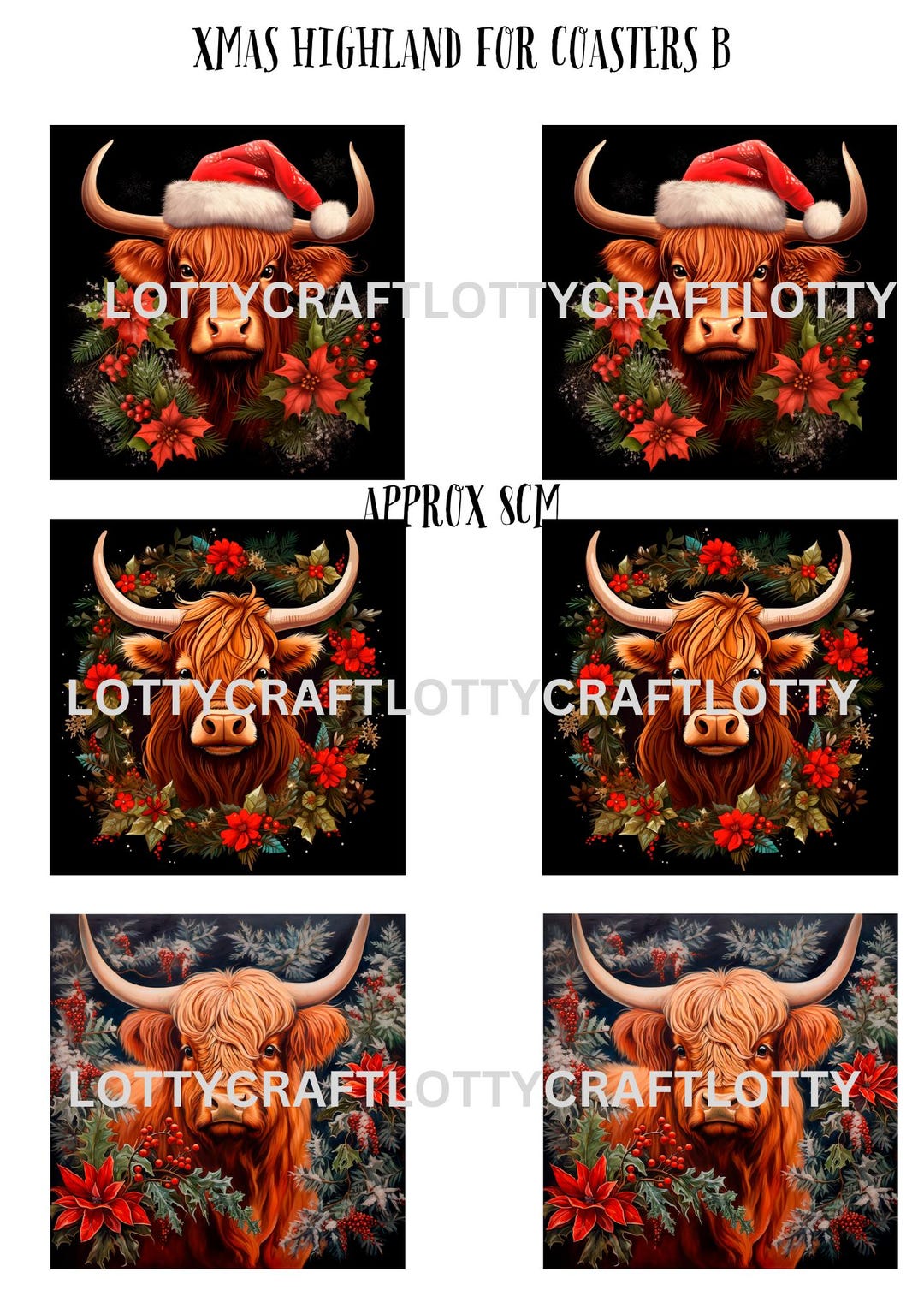 Highland Cow A4 Mulberry Rice Paper for Decoupage and All Paper Crafts ...