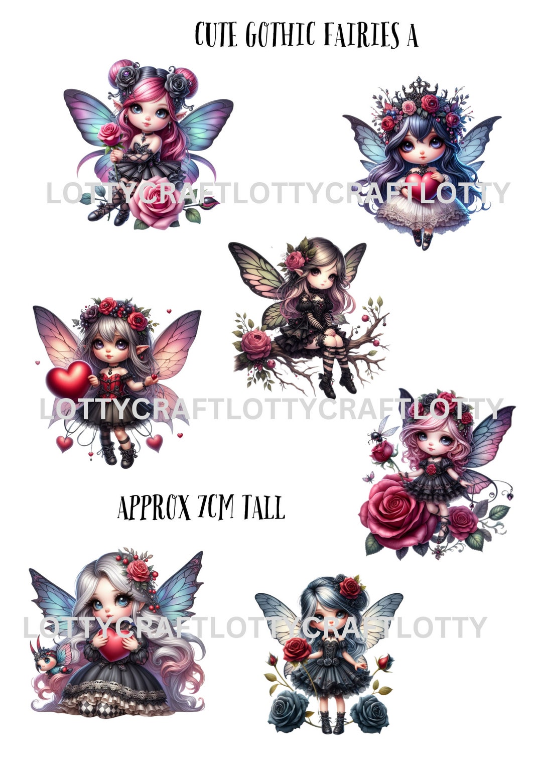 Cute Gothic Fairies Mulberry Rice Paper for Decoupage/scrap Booking ...