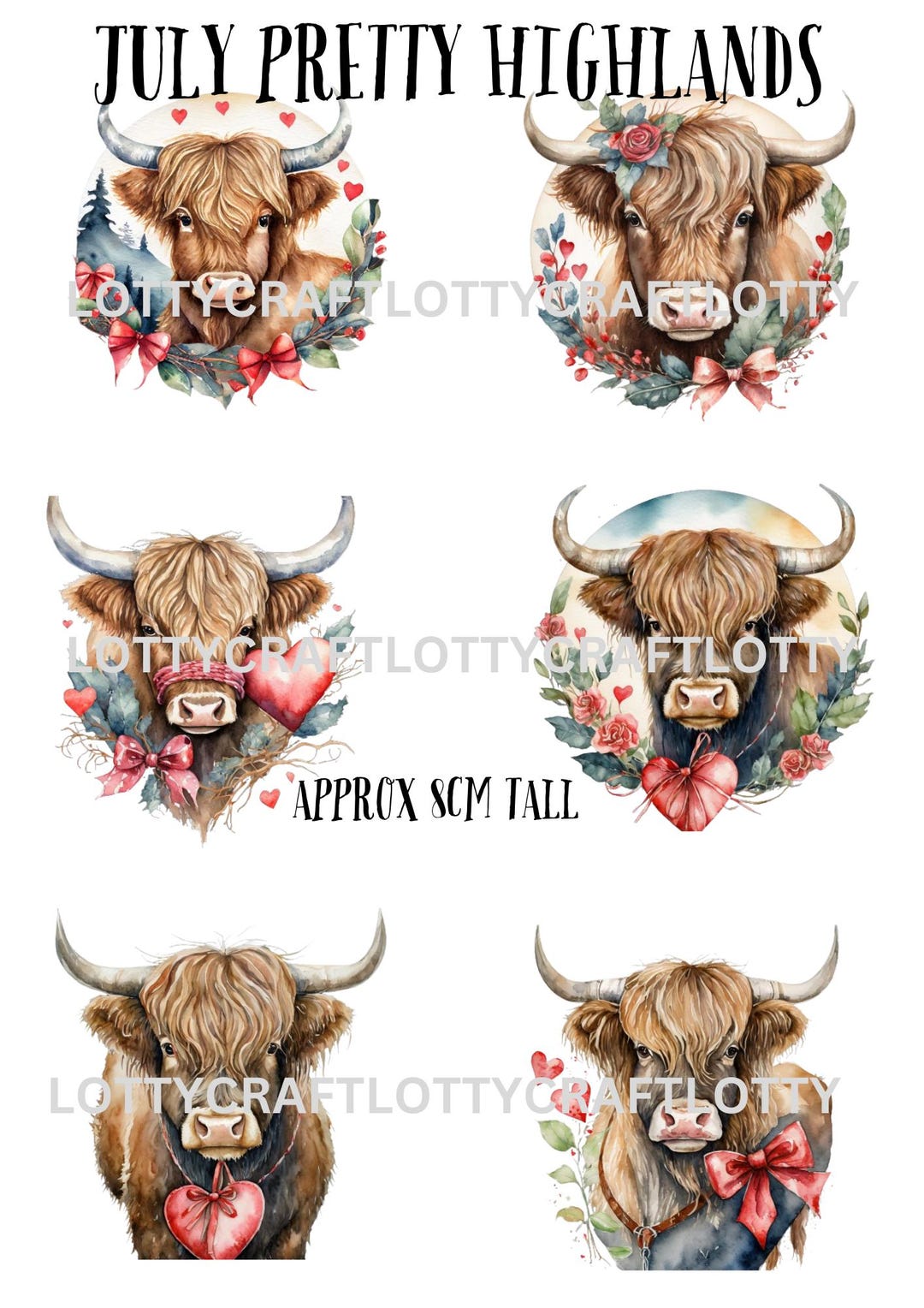 Pretty Highland Cow Mulberry Rice Paper for Decoupage and All Paper ...