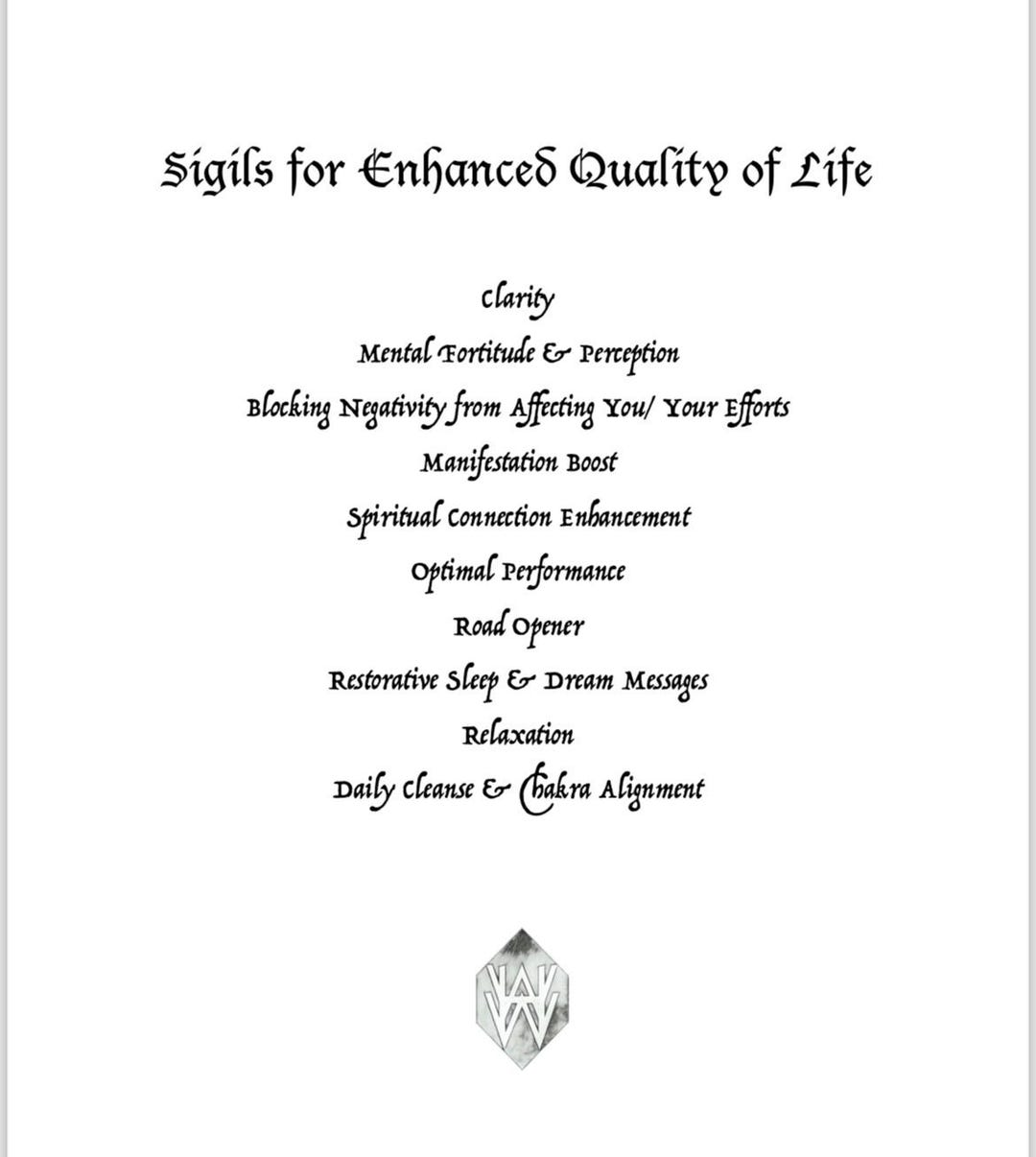 Better Life Sigils - Collection of Sigils for Positive Well-being ...
