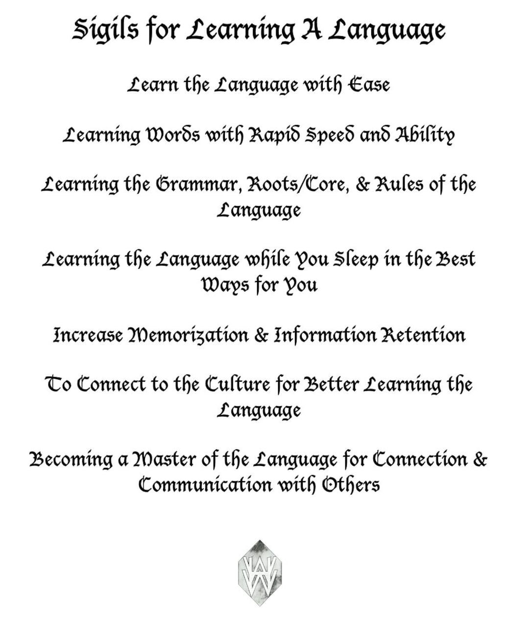 Language Learning Sigils: Effective Magickal Study Aid to Learn With ...