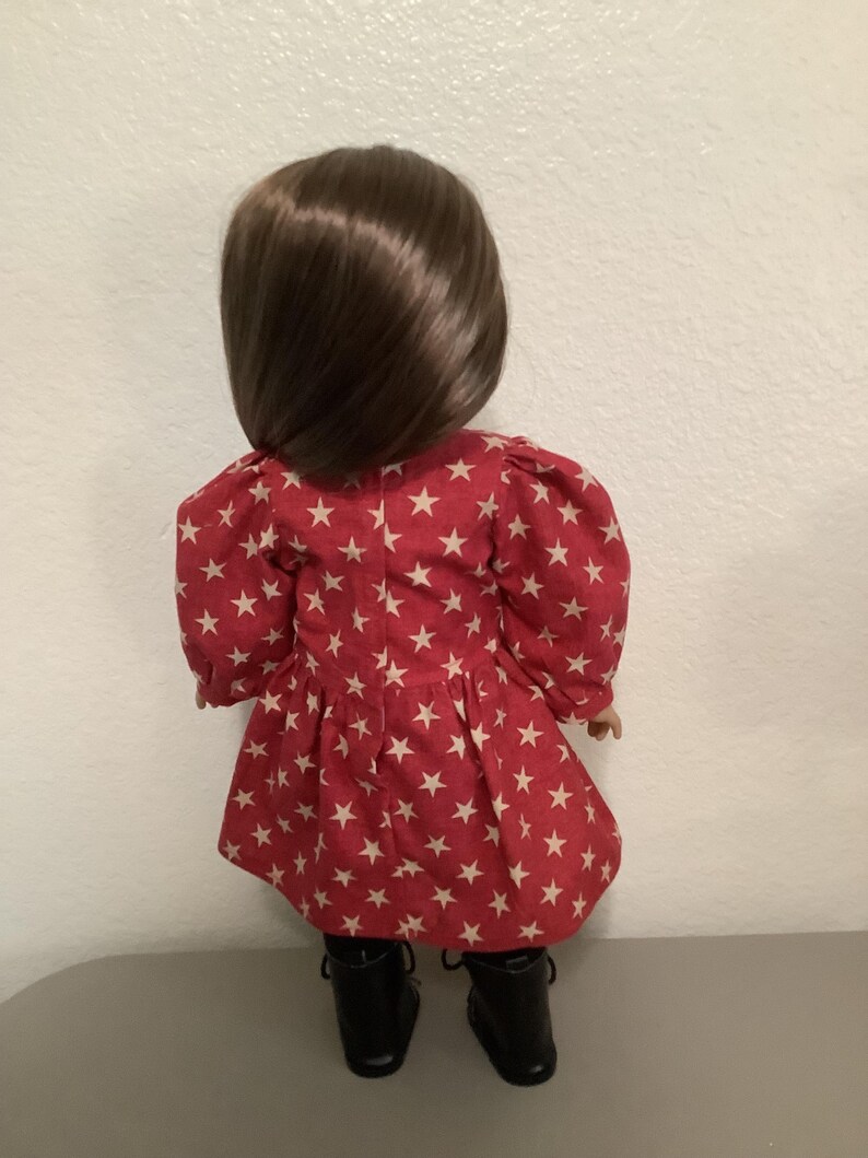 Samantha Style Red Patriotic Dress With Tan Stars. Designed to Fit 18in ...