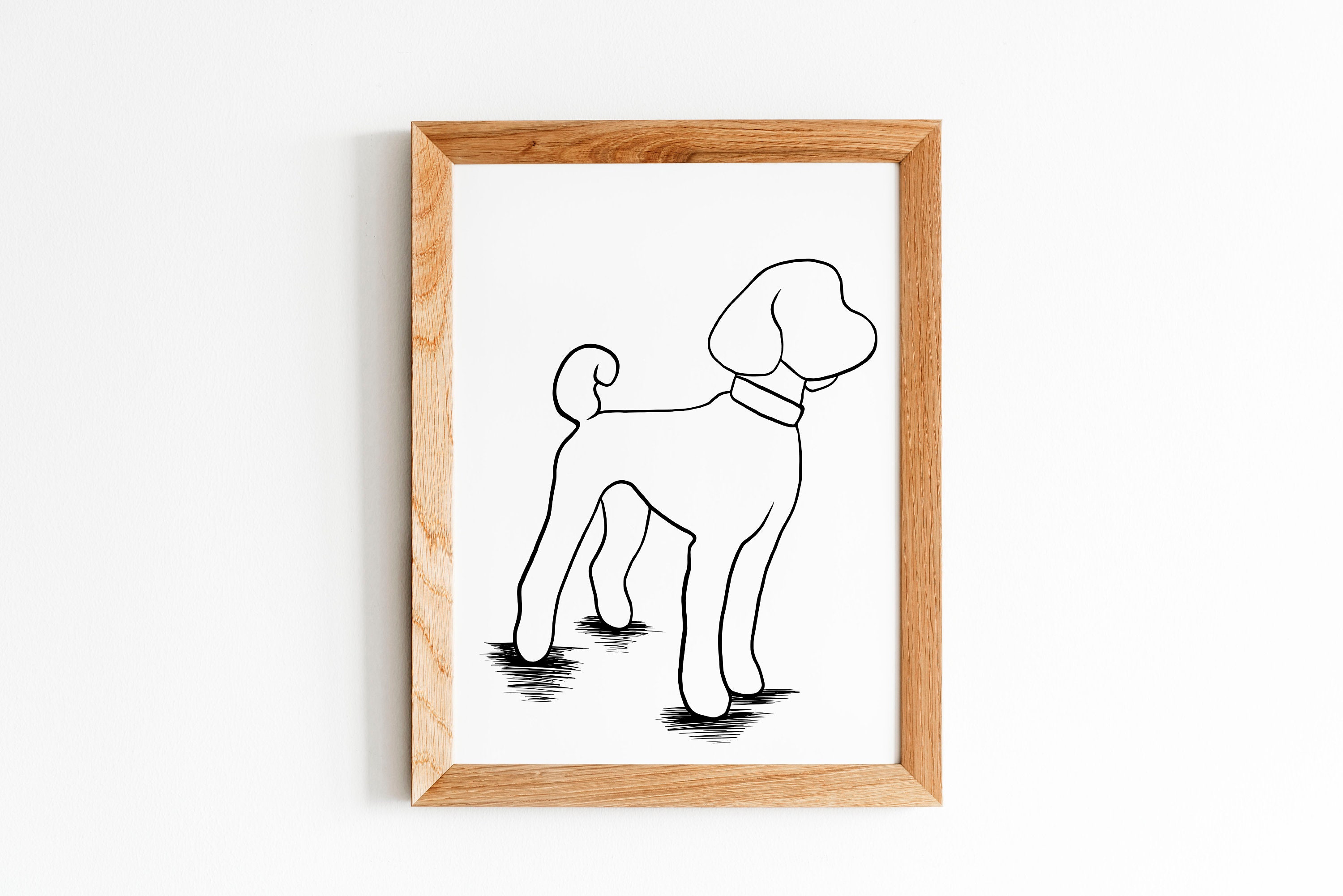 Poodle Print Poodle Line Art Poodle Gift Poodle Art Poodle - Etsy