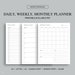 Printable Daily, Weekly, Monthly Planner Set (fillable PDF) - Etsy