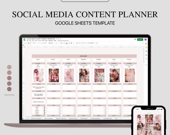Social Media Content Planner: Google Sheets Template (instant Download ...