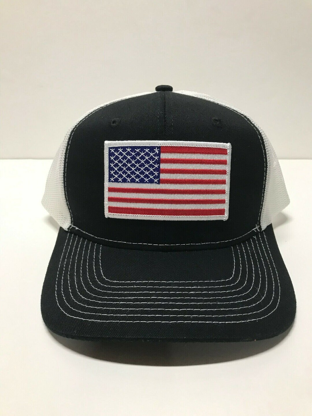 American Flag Adjustable Snapback Trucker Mesh Hat, US Flag Hat ...