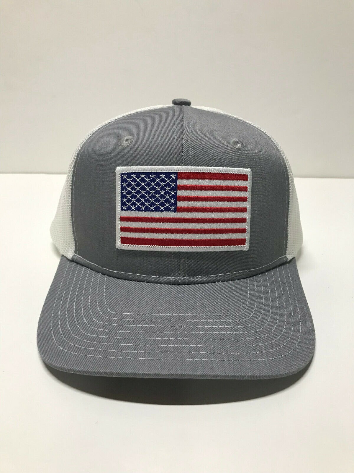 American Flag Adjustable Snapback Trucker Mesh Hat, US Flag Hat ...