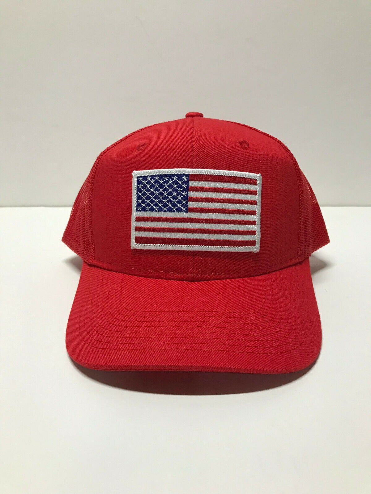 American Flag Adjustable Snapback Trucker Mesh Hat, US Flag Hat ...