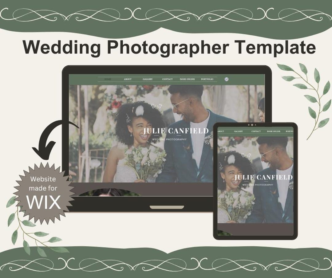 Wedding Photography Template| Wix Design| Portfolio Website Template ...