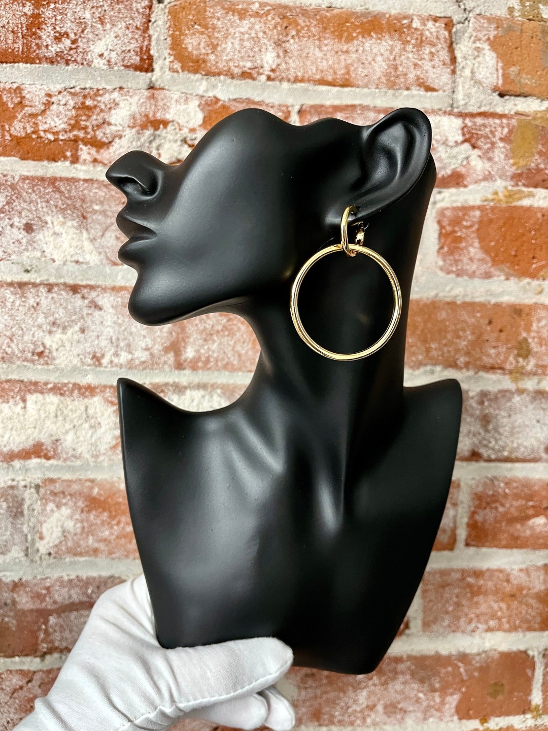 Gold Margot Robbie Barb E Doll Inspired Double Hoop Earrings - Etsy