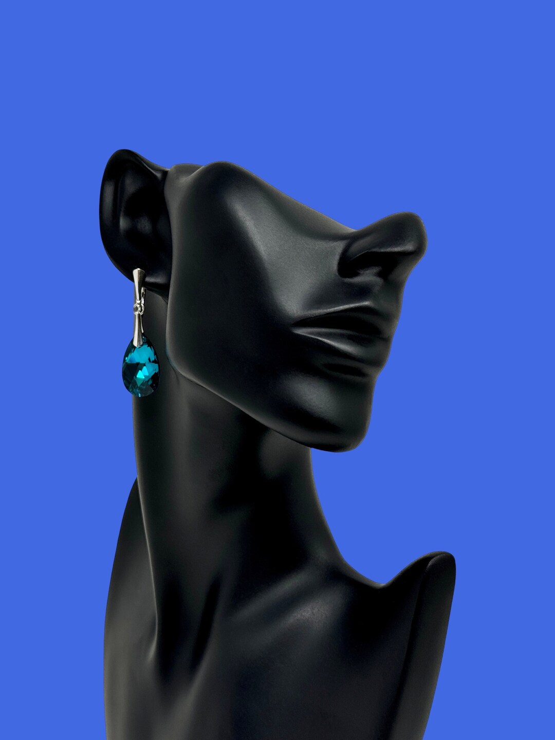 Blue | Ocean Inspired Teardrop Crystal Rhinestone Lever Back Earrings ...
