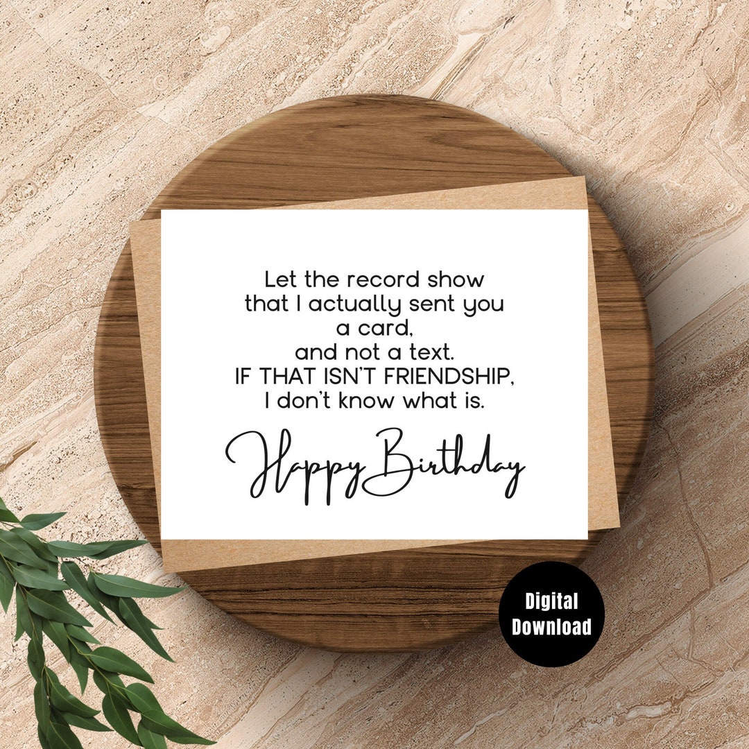 Long Distance Friends, Funny Birthday Card for Her, Friendship Birthday ...