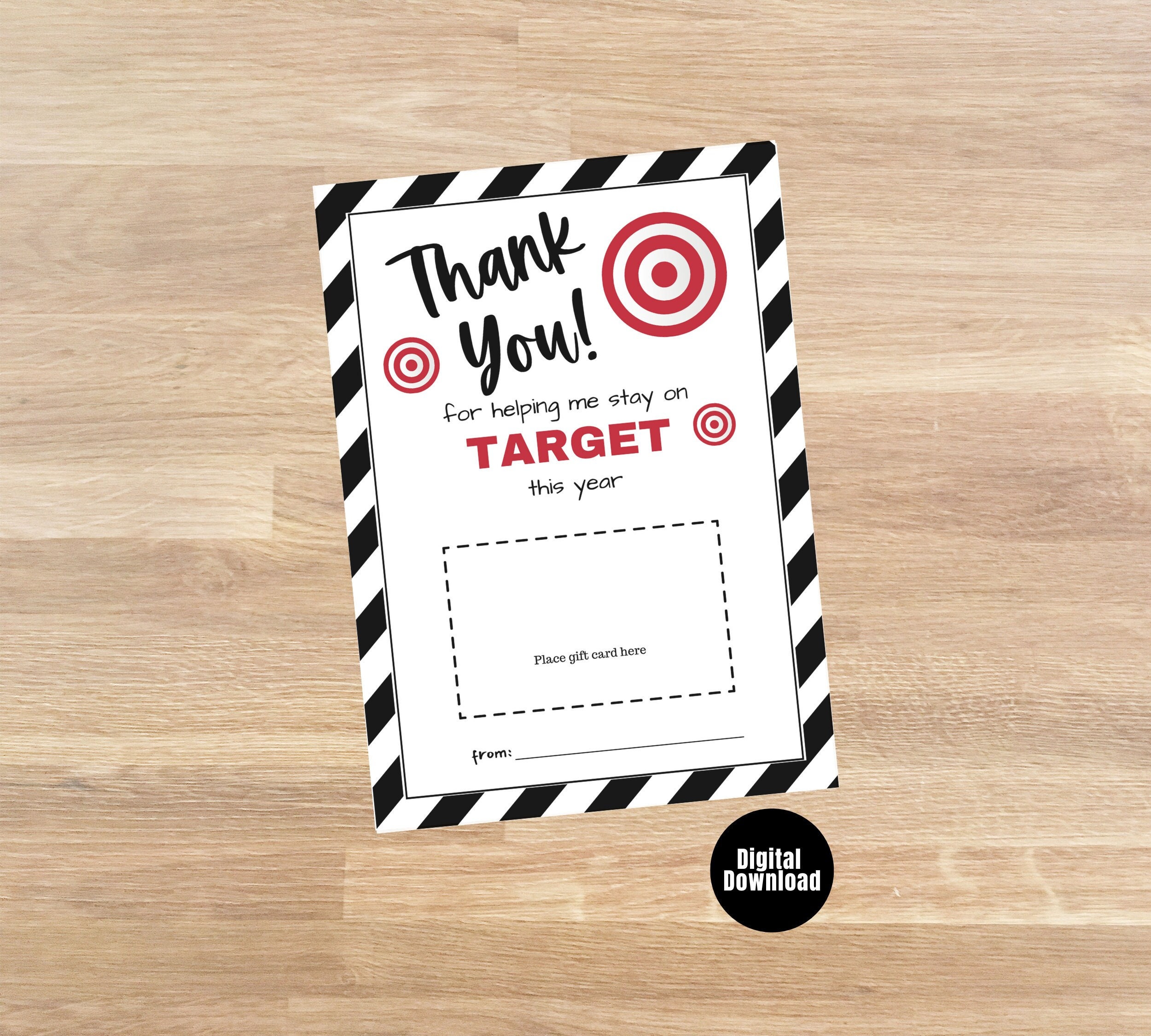 PRINTABLE Target Gift Card Holder for Teacher, Gift Card for Teacher ...