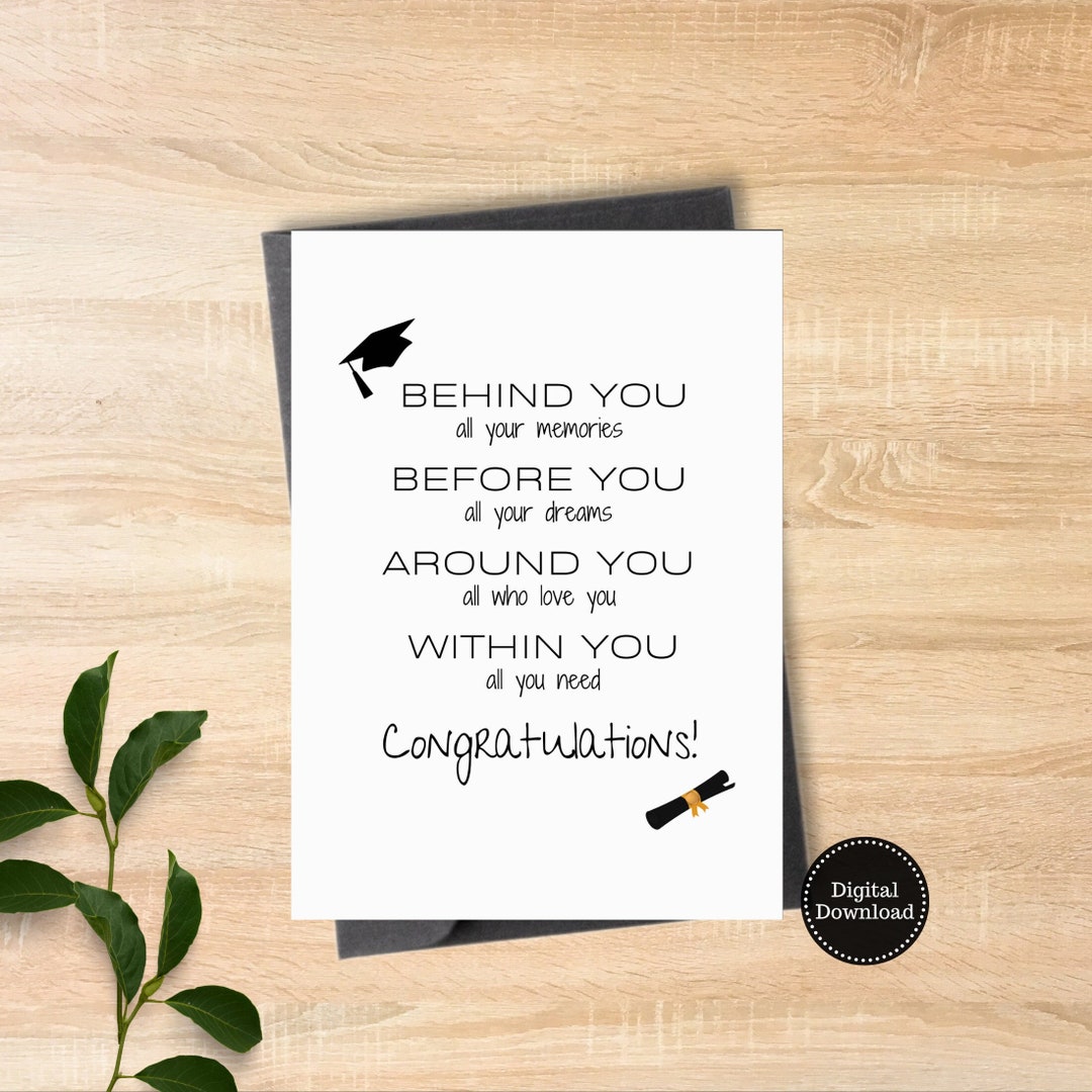 Congratulations Card for Graduate, Graduation Card, Congrats Card ...