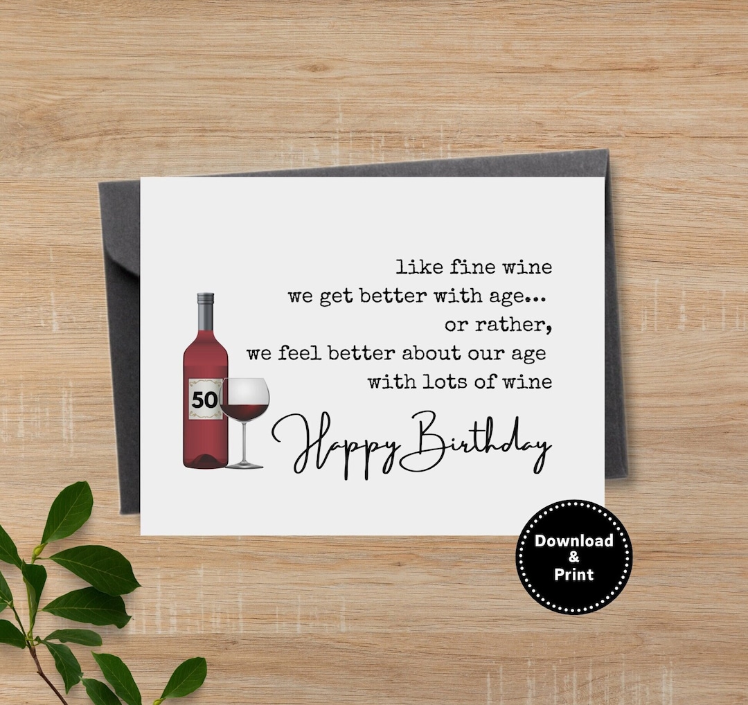 Funny 50th Birthday Card for Friend, Funny 50th Gift for Women, 50th ...