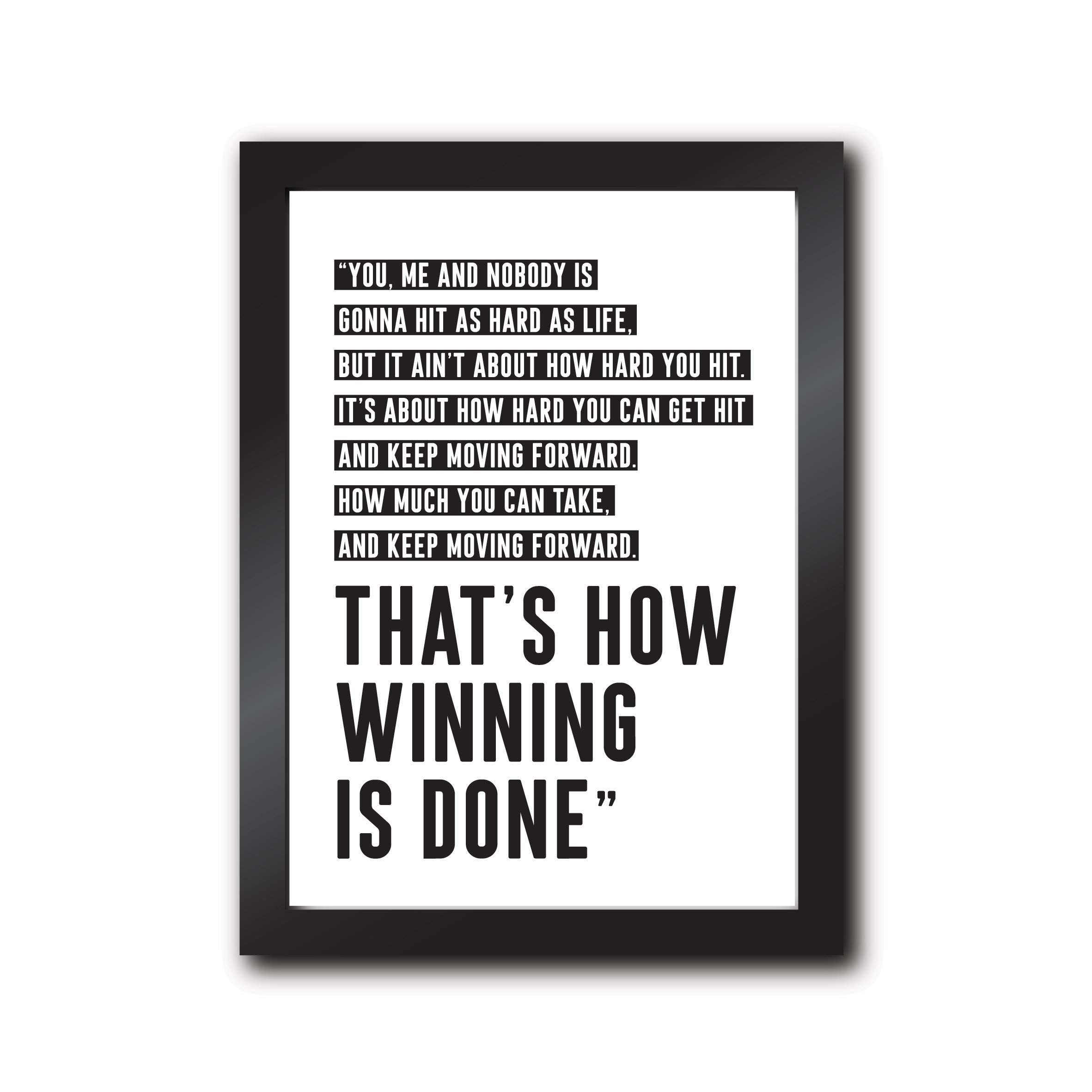 A5 Rocky Bilboa Thats How Winning is Done Wall Art Poster Birthday Dorm ...
