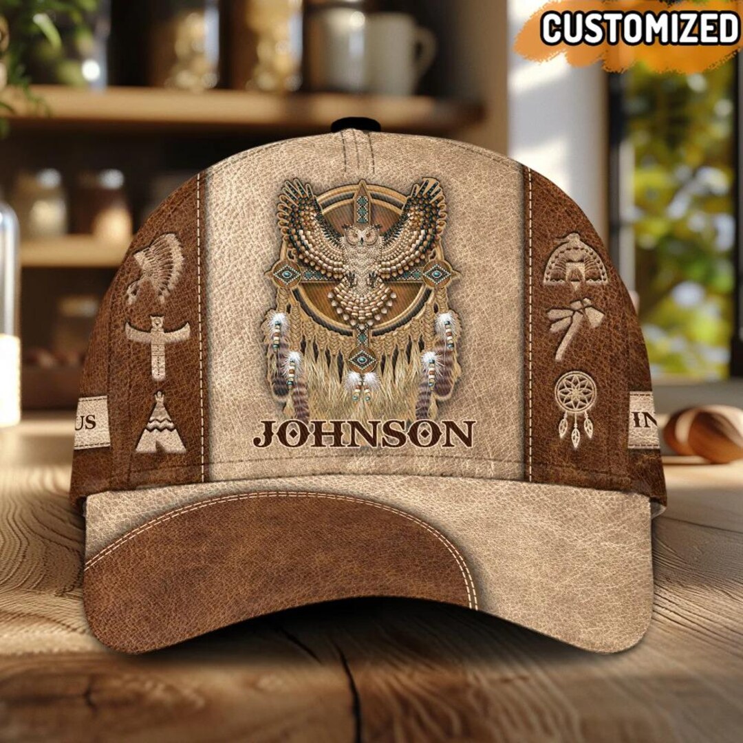 Personalized Indigenous Mens Hat, Native Owl Hat, Native Pride Baseball ...