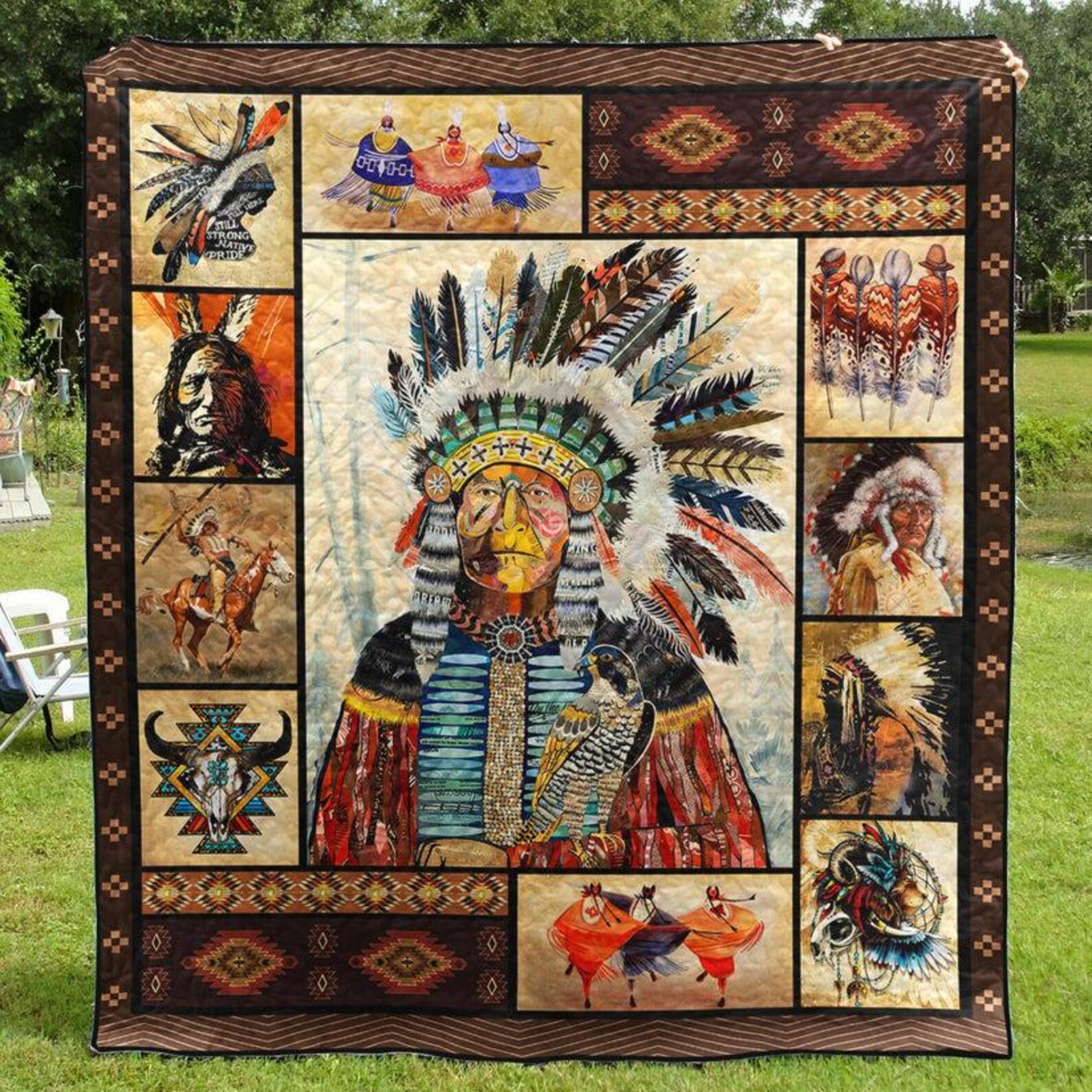 Tribal Throws Cherokee Blanket Native Navajo Blanket Indian Blanket ...