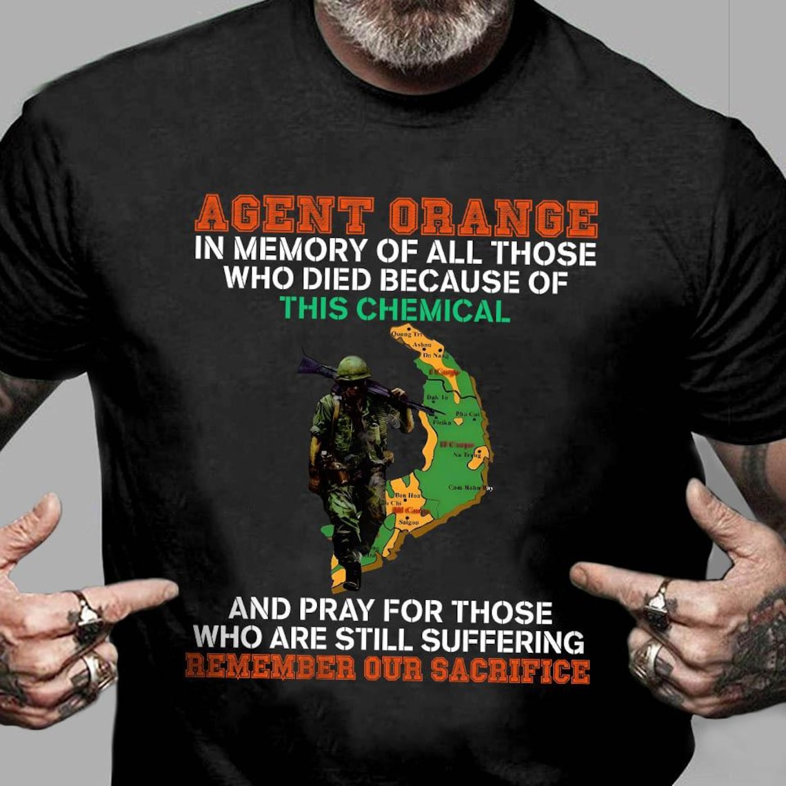 Remember Our Sacrifice Agent Orange Shirt Vietnam Agent Orange Vietnam ...