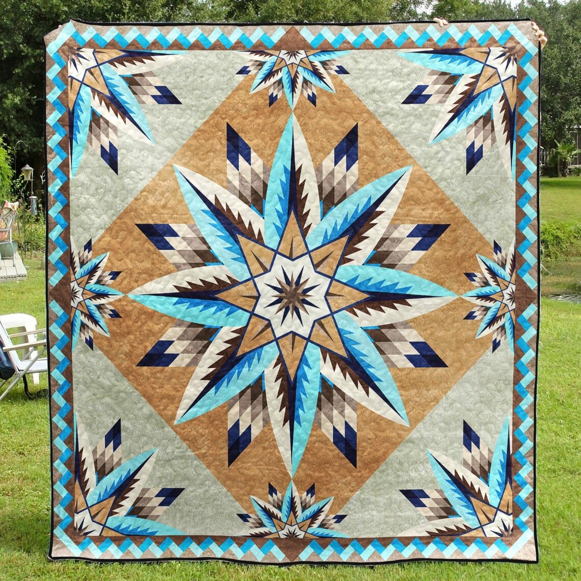 Native American Star Quilt Throws, Cherokee Blanket, Native Quilt ...