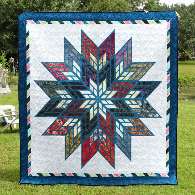 Native American Star Quilt Blanket, Navajo Blanket, Native Quilt ...
