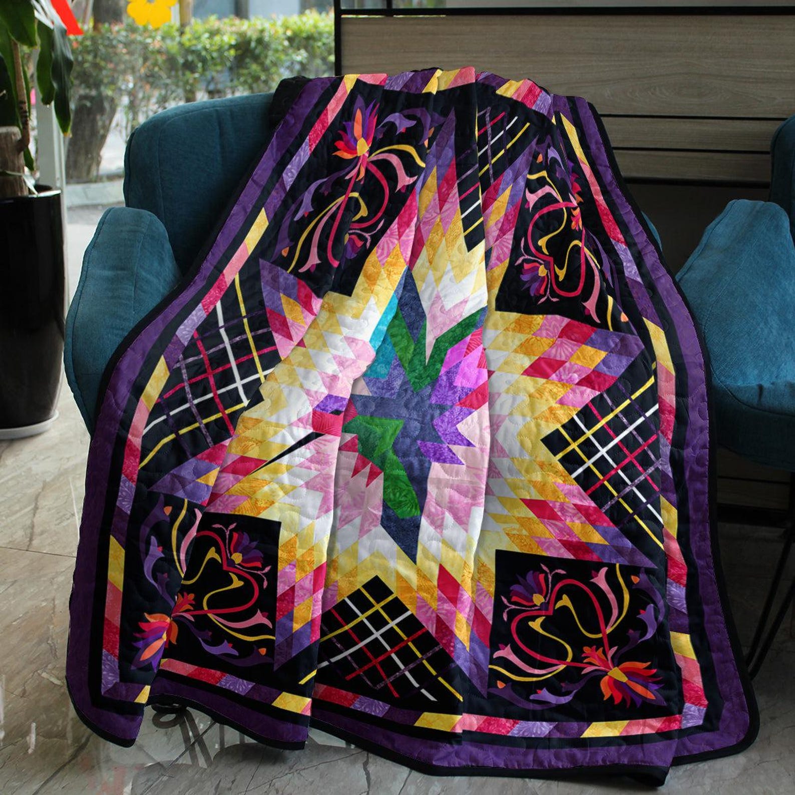 Native American Quilt Patterns Throws, Hummingbird Southwestern Throw ...