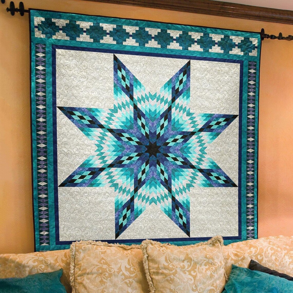 Native American Star Quilts Blanket, Cherokee Blanket, Native Quilt ...
