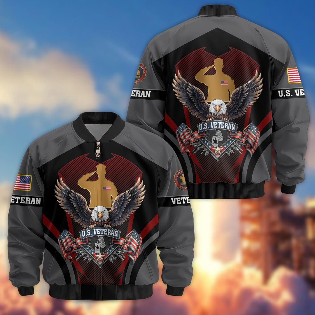 Veteran Jackets for Men - Military Windbreaker Jacket, Proudly Served ...