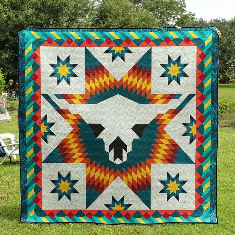 Indian Blanket Native American Quilt Blanket Indigenous Blanket ...